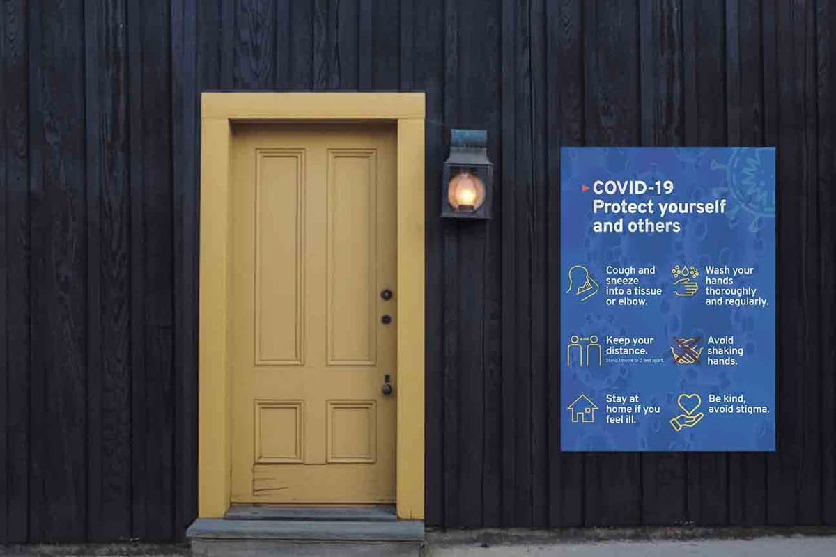 Corona Virus Poster Sticker Poster Covid 19 Precautions Poster Poster ...