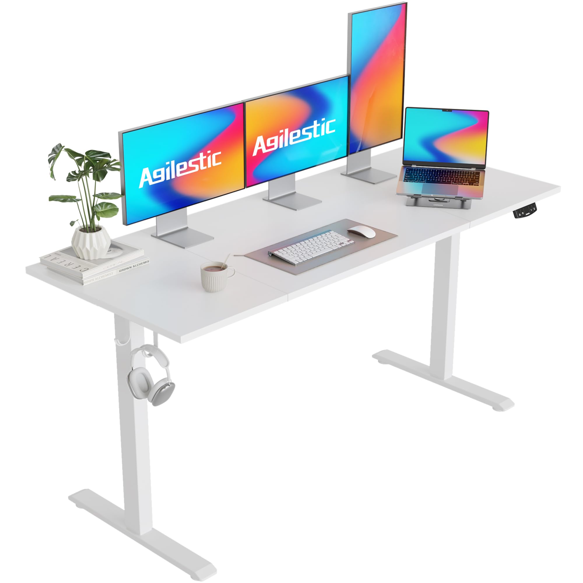 Amazon.com: Agilestic Electric Standing Desk, Large 63 x 24 Inches ...