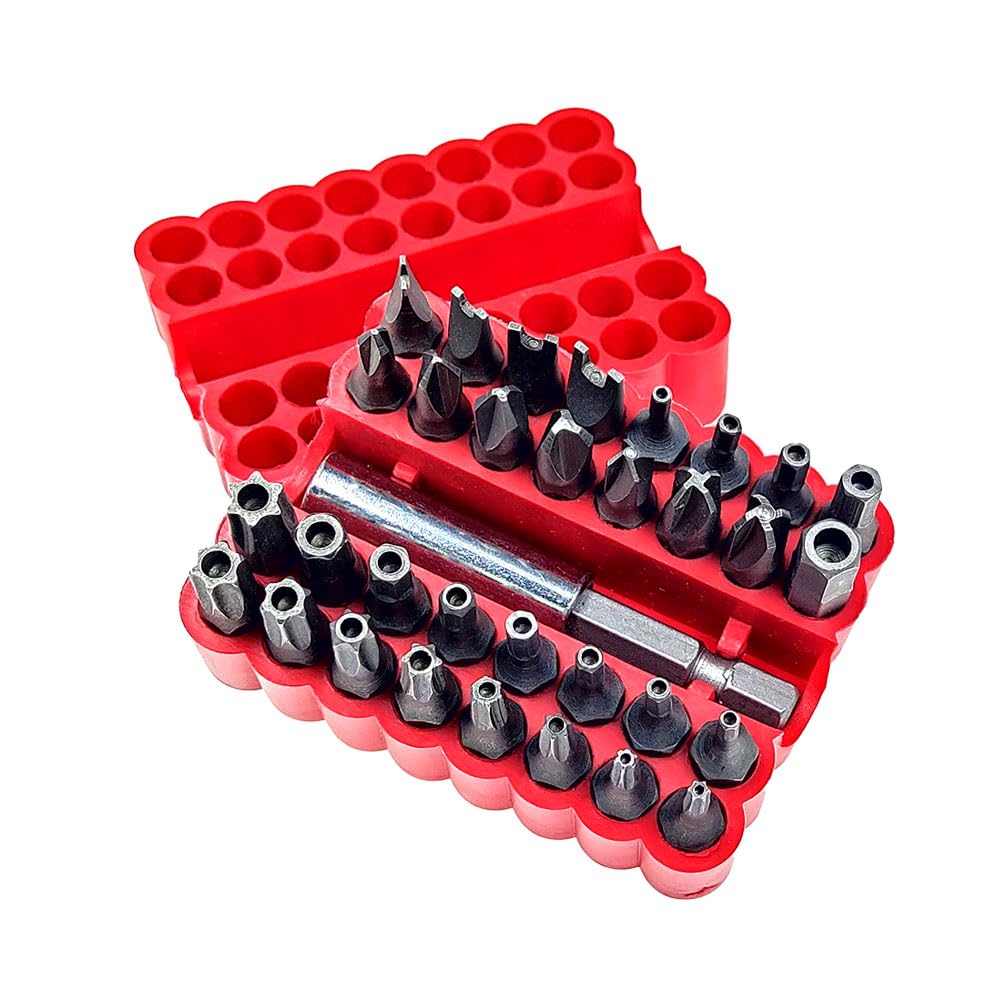 Hyshina 33-Piece Security Bit Set with Magnetic Holder, Tamper-Proof ...