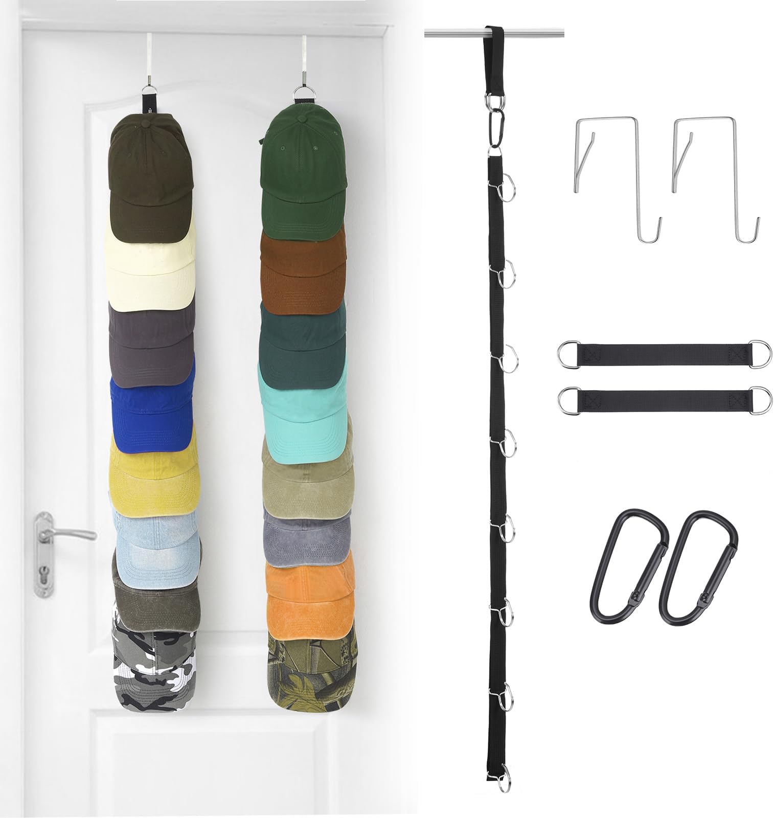 Amazon.com: YYST Closet Hanging Cap Keeper Closet Cap Racks Hats ...