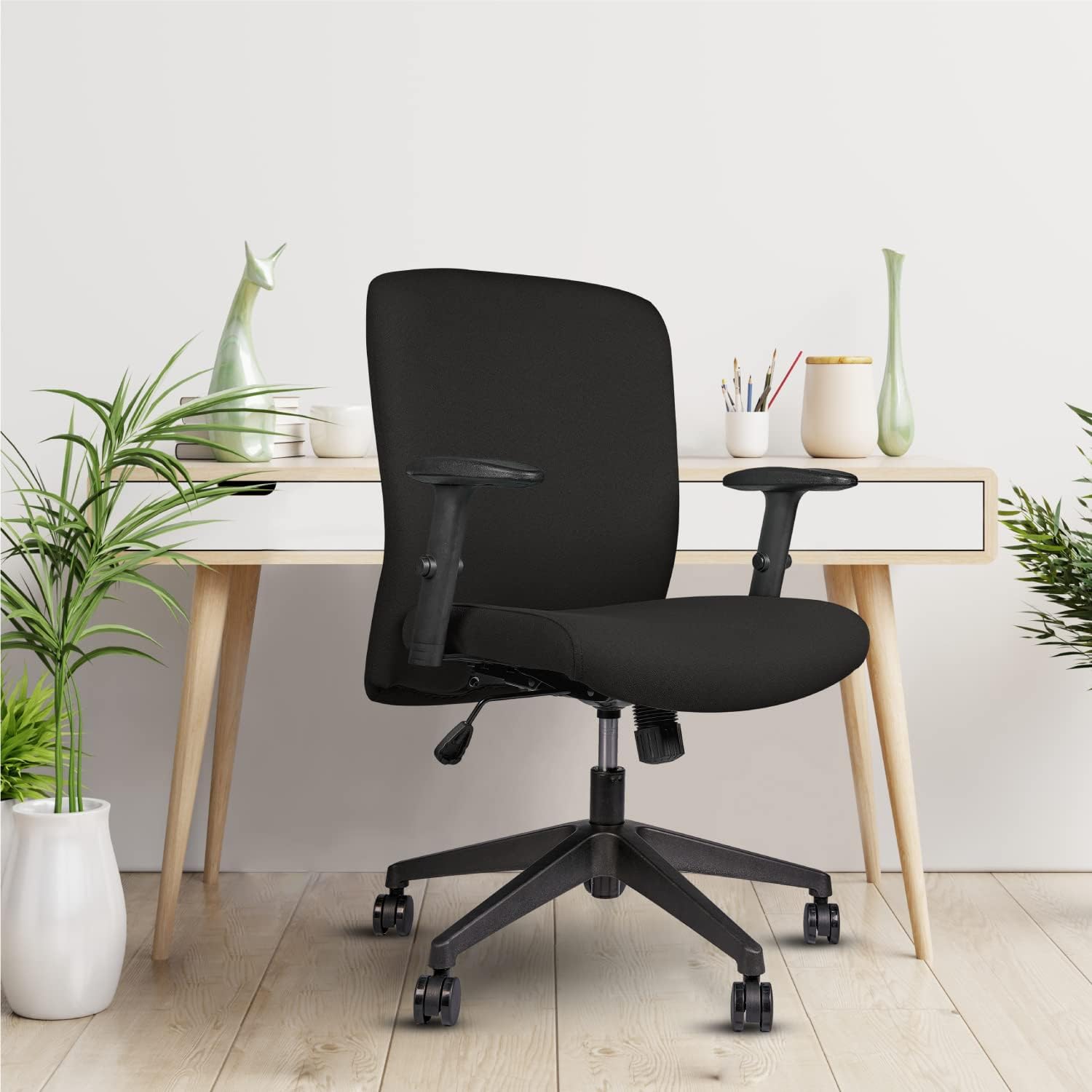 Wipro Furniture Fabric Ergonomic Office Chairs (Black) : Amazon.in ...