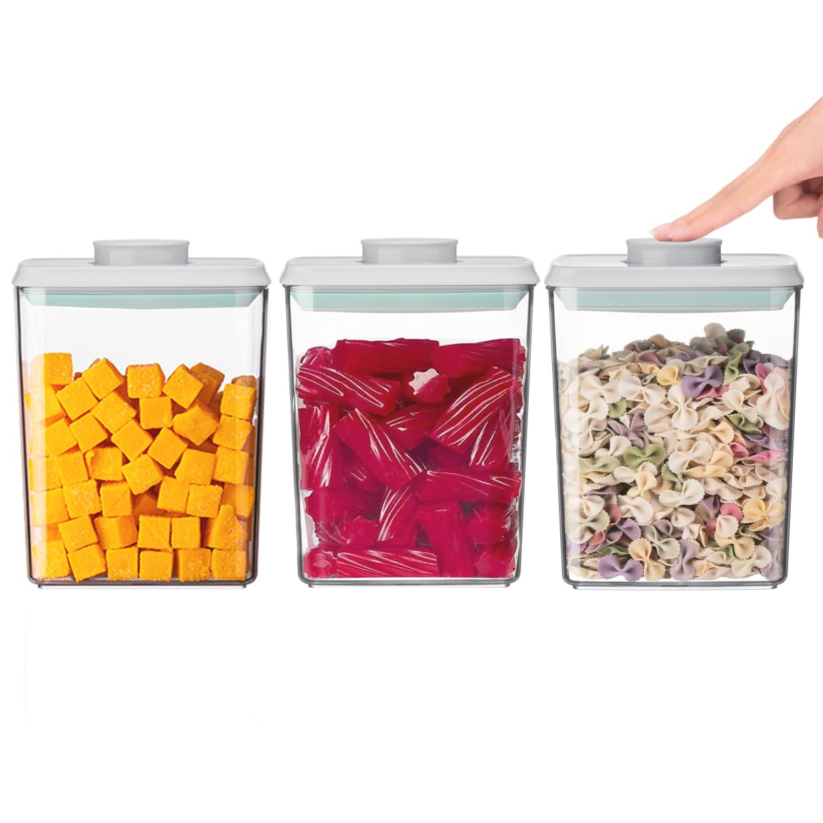 Amazon.com: Haivebo Airtight Food Storage Containers Pop Easy Open ...