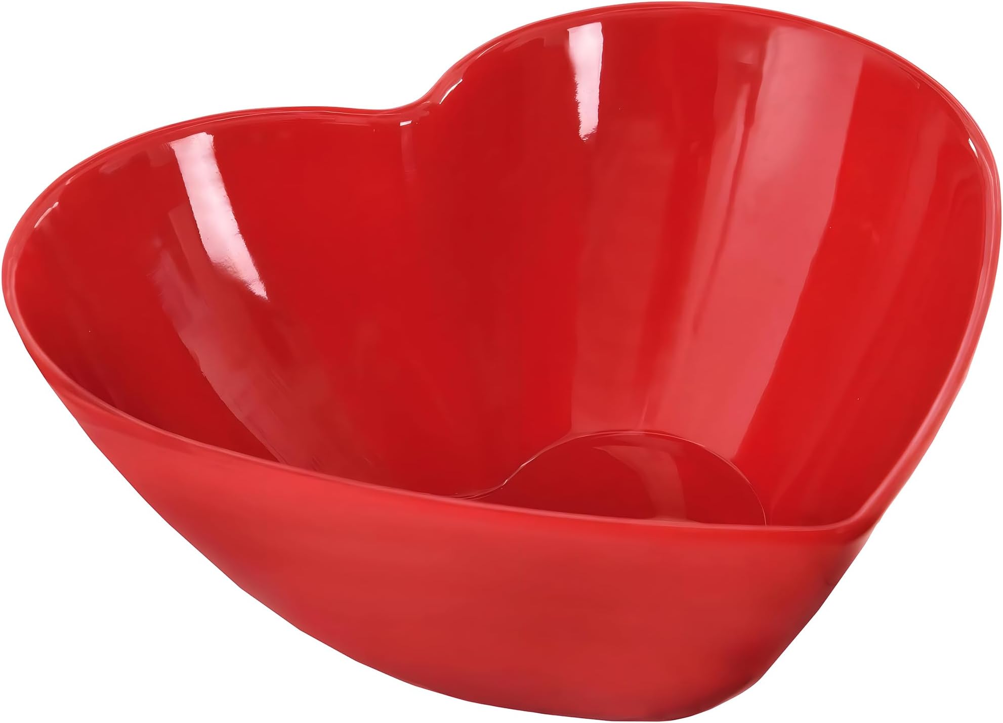 Amazon.com | Amscan Charming Red Heart Shaped Melamine Bowl - 7" (1 Pc ...