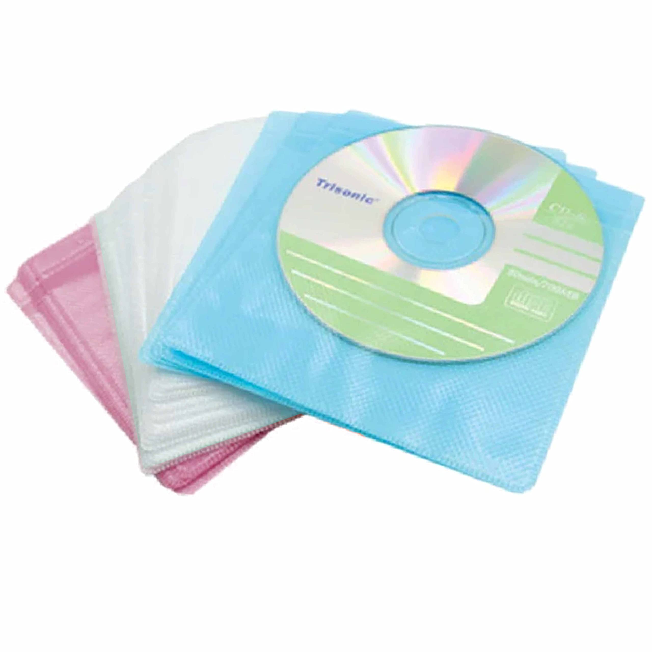 Amazon.com: 50 Double Sided Plastic CD DVD Sleeves Clear Window Disc ...