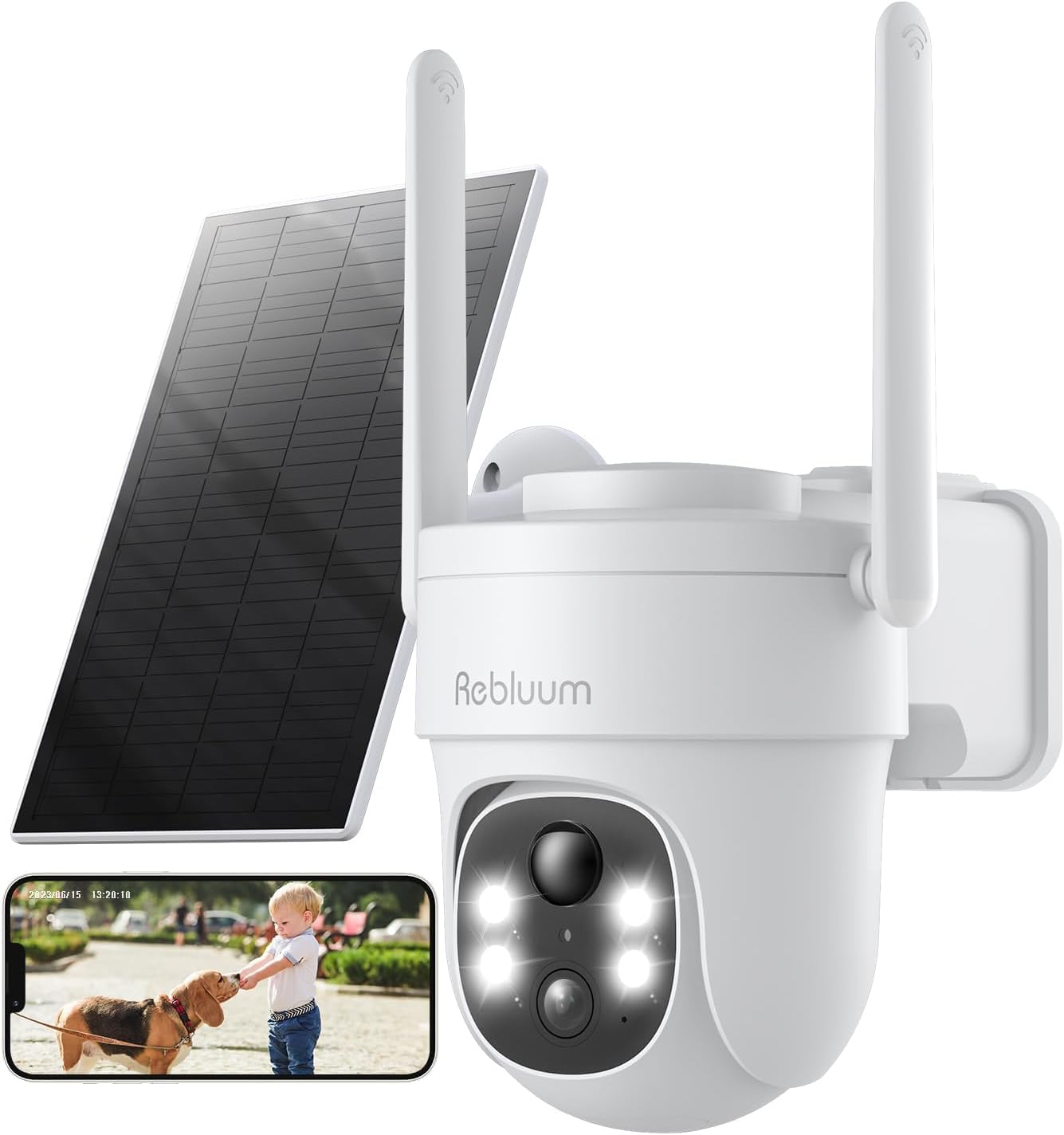 Amazon.com : Rebluum Security Camera Outdoor Wireless, 3K/5MP Solar ...