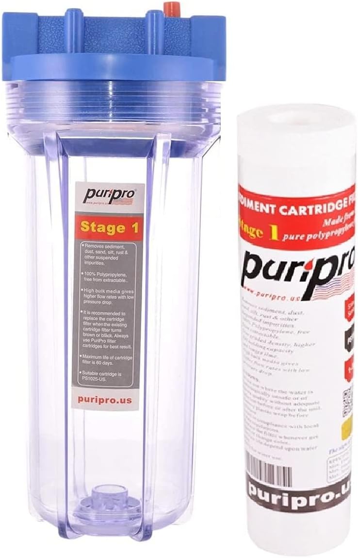 Puri Pro Puri-Aqua Drinking Water Filter Single Stage, Clear : Amazon ...