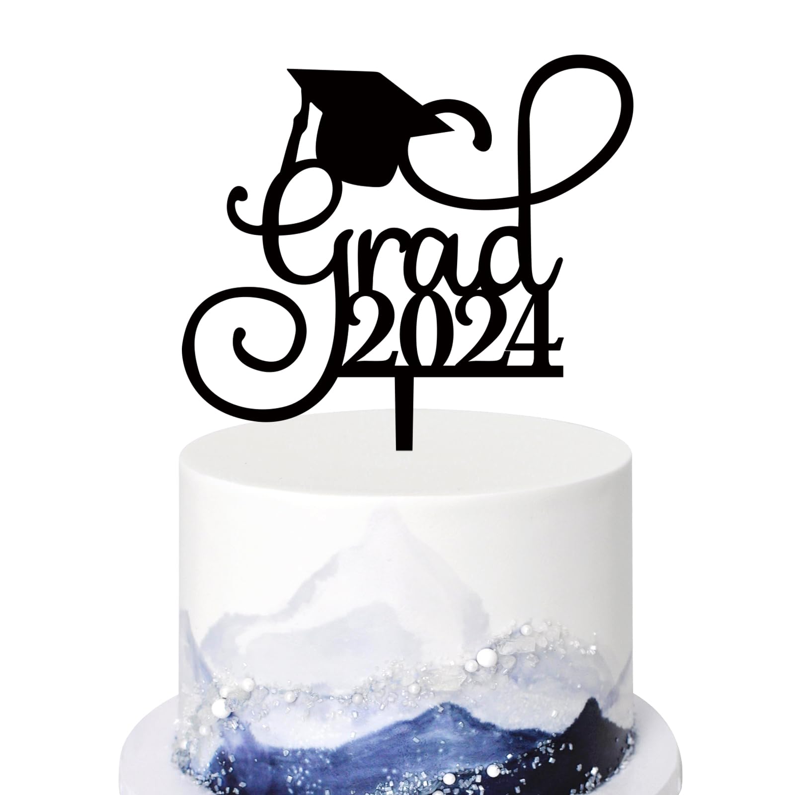 Amazon.com: Grad 2024 Cake Topper for Class of 2024 Graduation Party ...