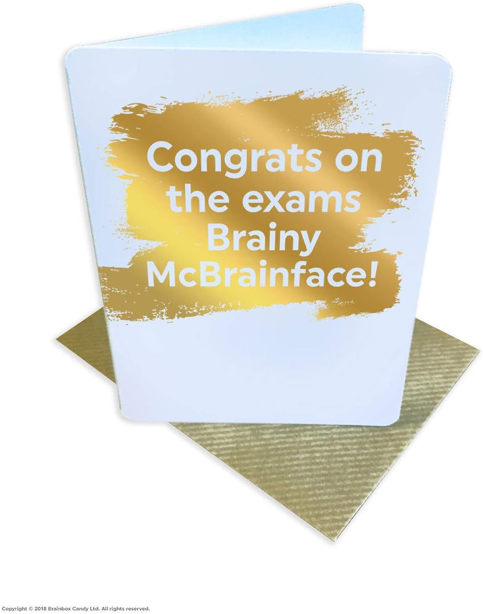 Brainbox Candy - Funny Silly Humorous Happy Birthday Card - 'Exams Brainy McBrainface' - Perfect ...
