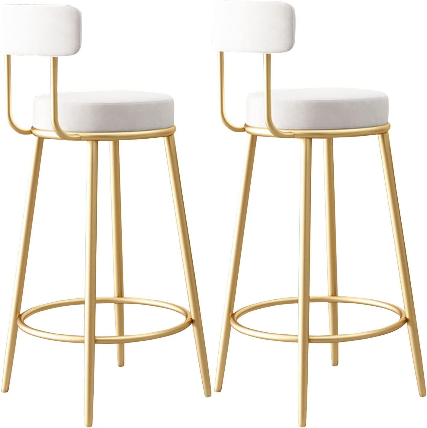 LMHAUSS Bar Stools, Bar Stools, Set of 4 - Velvet Breakfast Bar Chairs ...