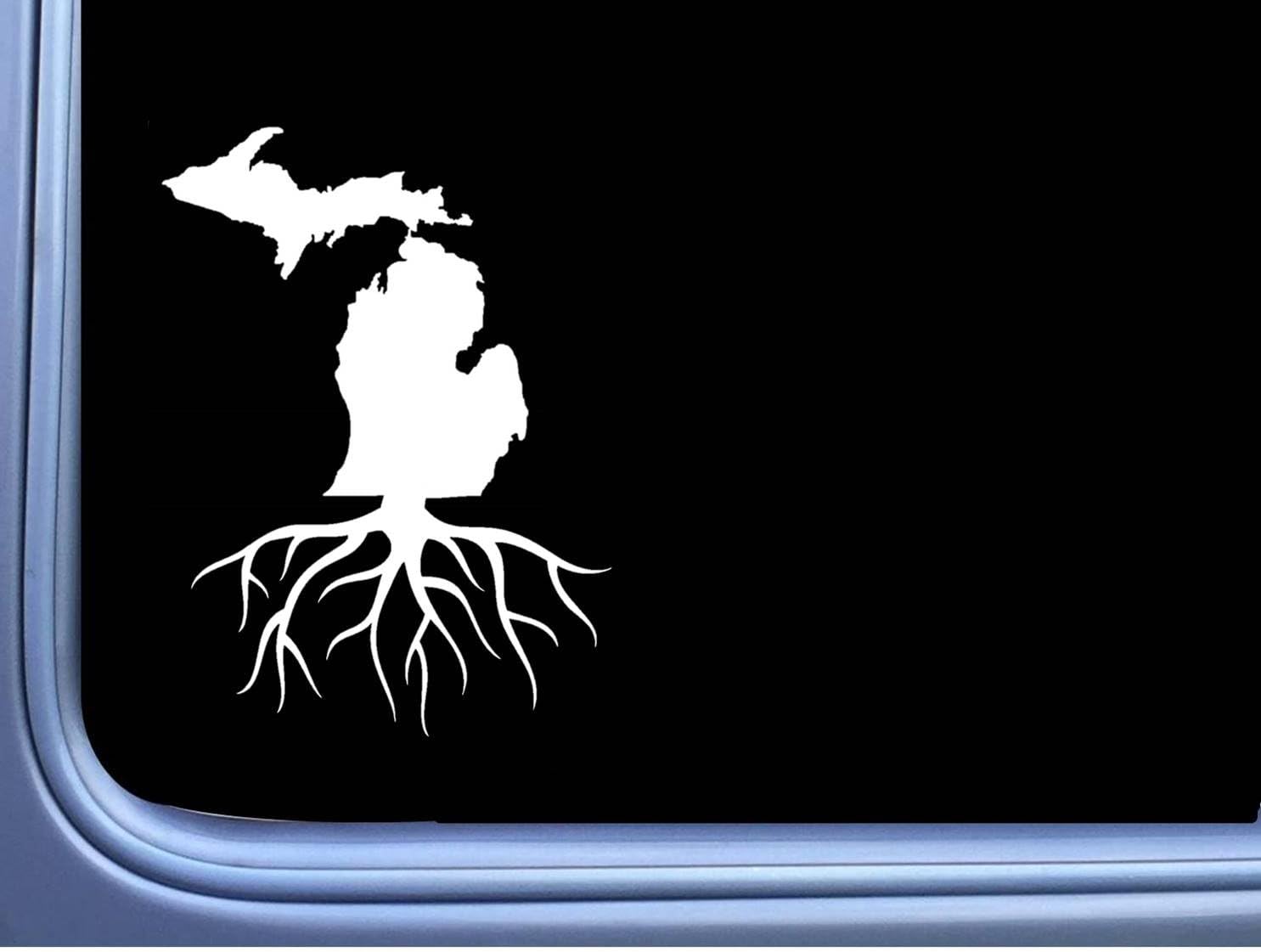 Amazon.com: WickedGoodz Oval Blame it On My Roots Michigan Vinyl Decal ...