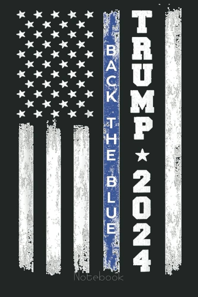 Blue Line American Flag Background Grunge USA Flag Police Thin Blue