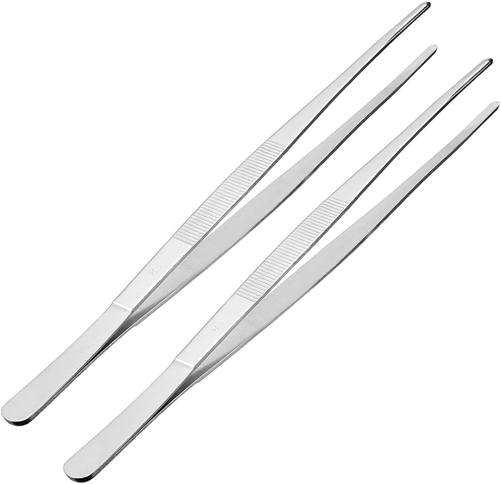 Amazon.com: uxcell 2 Pcs 12-Inch Stainless Steel Straight Blunt ...