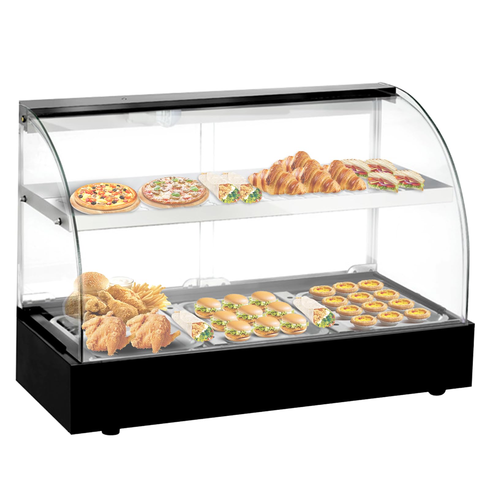 Commercial Food Warmer Countertop Pizza Warmers Display Pastry Patty ...
