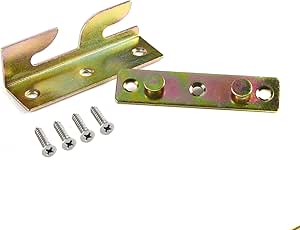 Amazon.com: Begino 4 Sets Heavy Duty Wood Bed Rail Hook Plates for ...