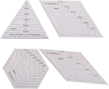 Amazon.com: JiaUfmi Quilting Patchwork Ruler Acrylic Quilters' Rulers ...