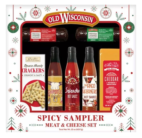 Amazon.com: Spicy Sampler Meat and Cheese Cracker Hot Sauce Set 22oz ...