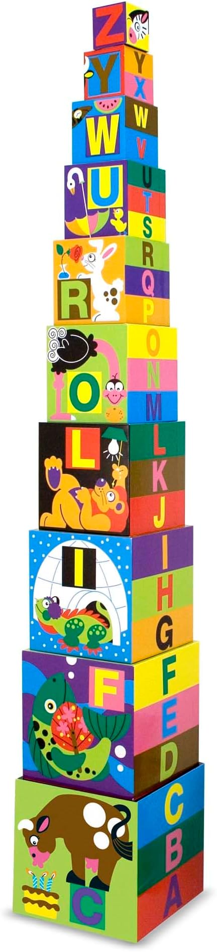 Amazon.com: Melissa & Doug Deluxe 10-Piece Alphabet Nesting and ...