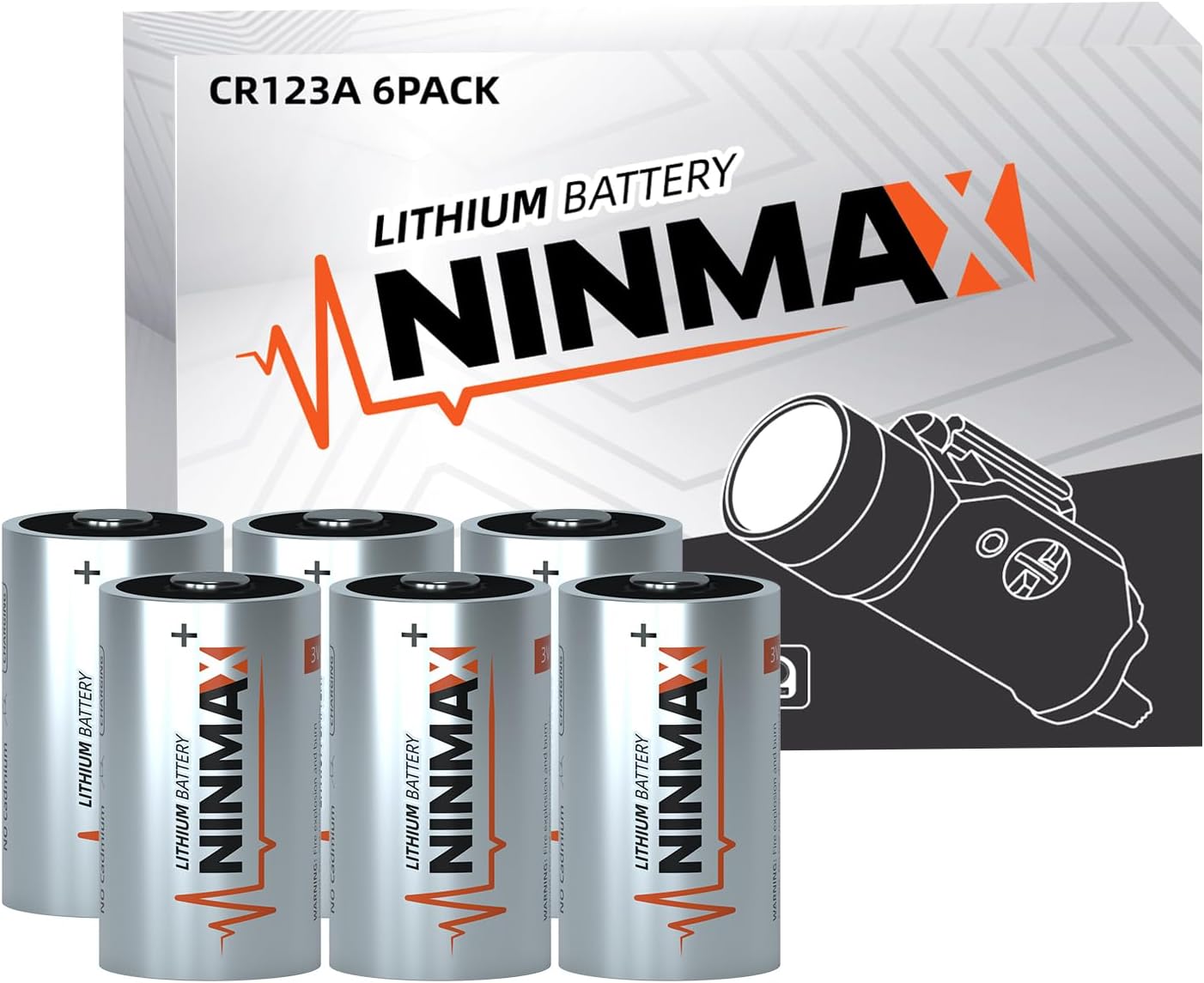 Amazon.com: Fuspower CR123A 3V Lithium Battery CR17345 Batteries 3 Volt ...