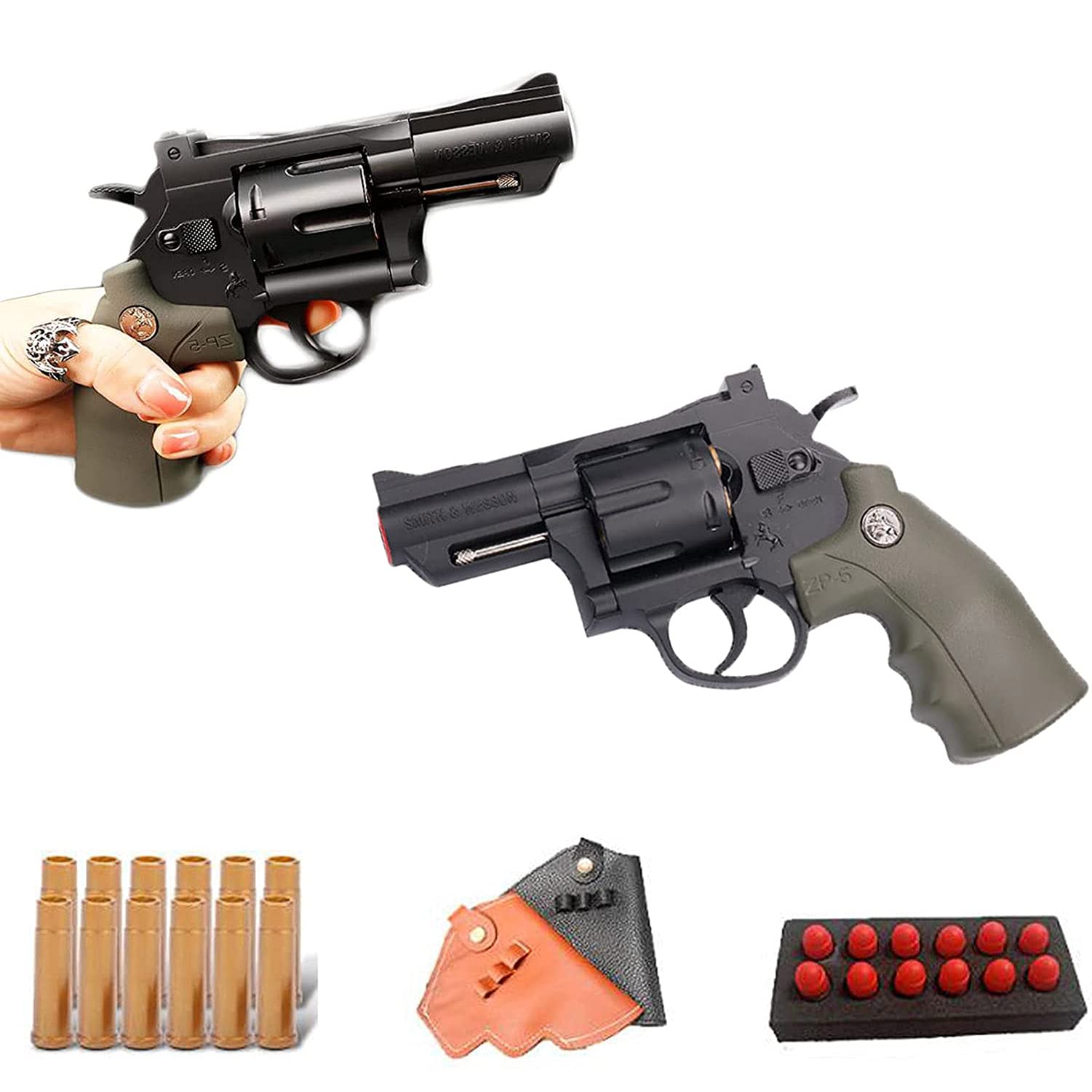 Buy Classic Revolver Soft Bullet Toy Zp5-1: 1 Size Long Range Shooting ...