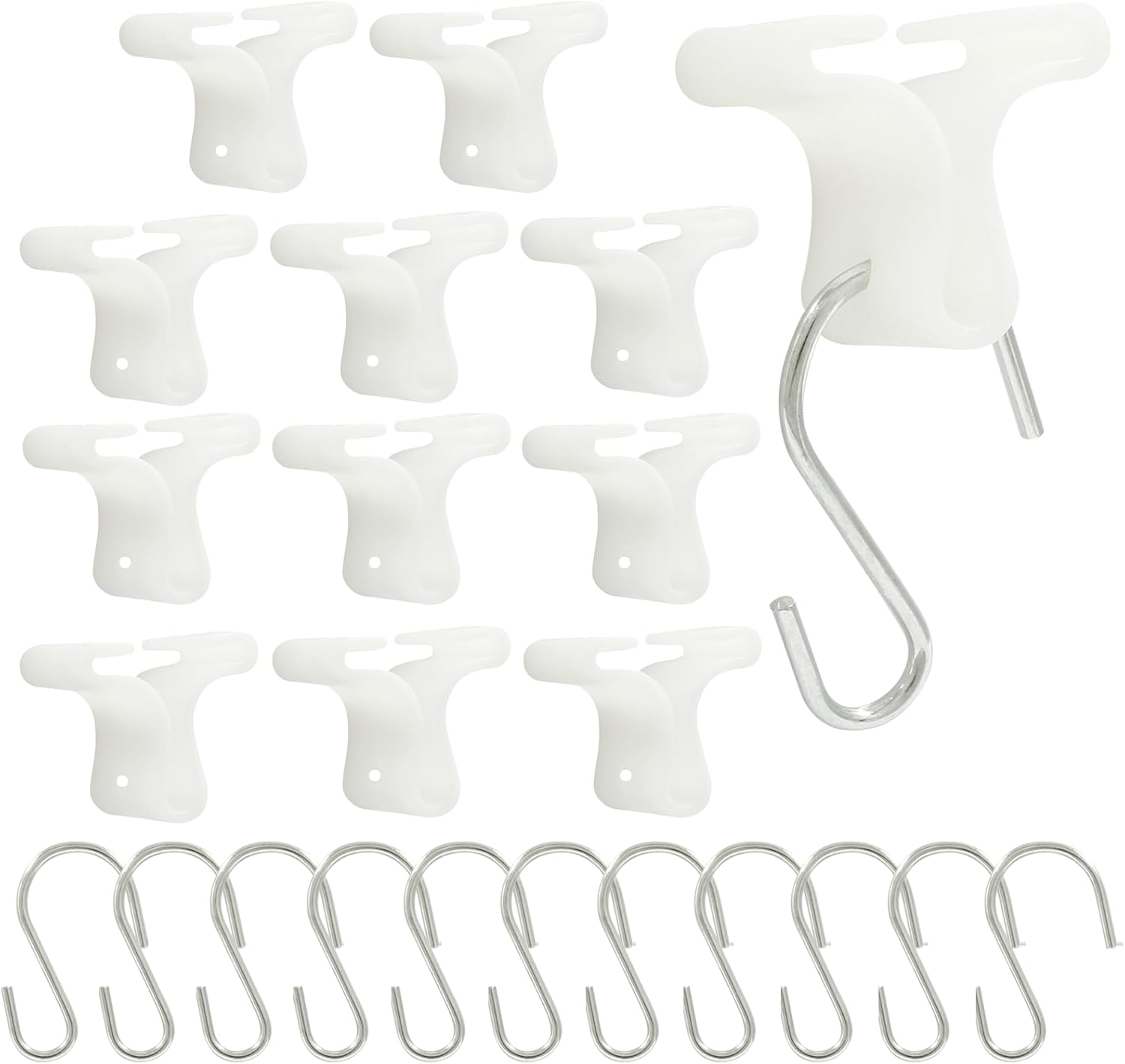 Amazon.com: Rierdge Grid Clips and S-Hooks Set Ceiling Grid Clips for ...