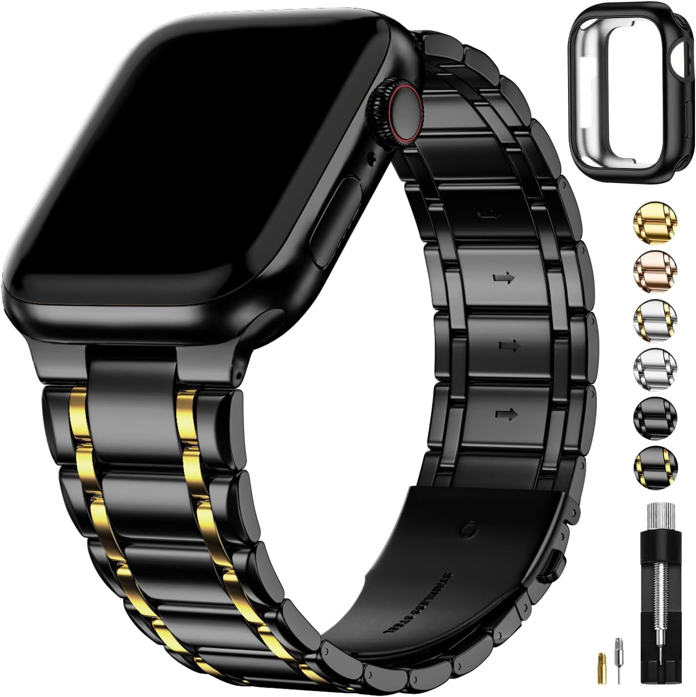 Amazon.com: REASDEN Compatible With Apple Watch Band and Case Iwatch ...