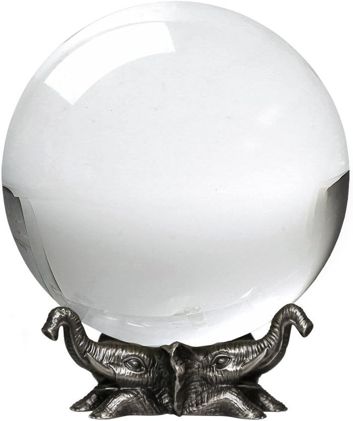 Amazon.com: Amlong Crystal 8 inch (200mm) Clear Crystal Ball with ...