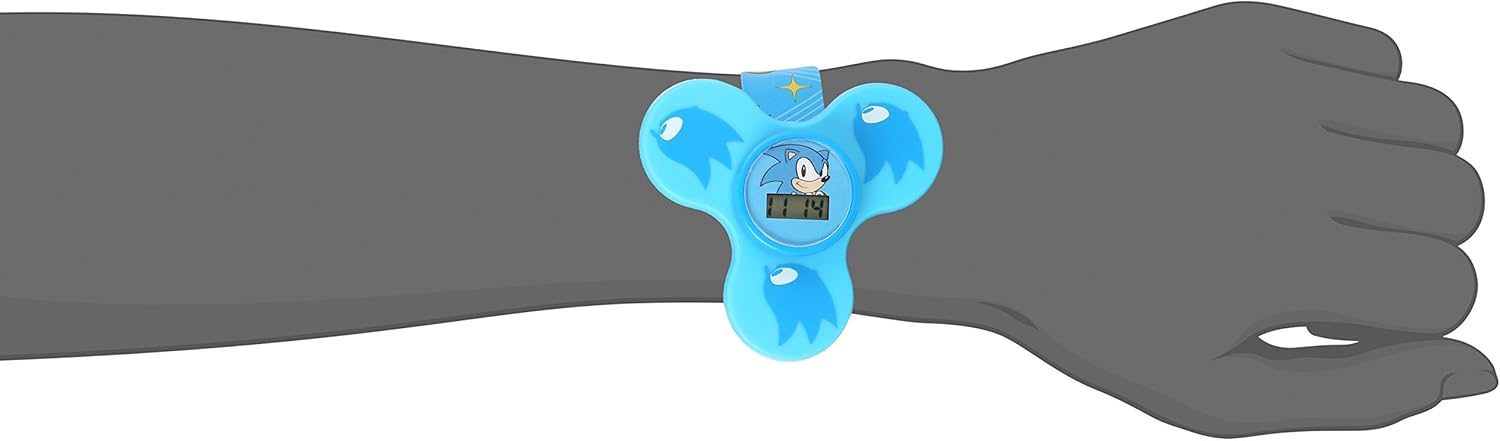 Accutime Kids Sonic The Hedgehog Fidget Spinner Blue Digital Watch ...