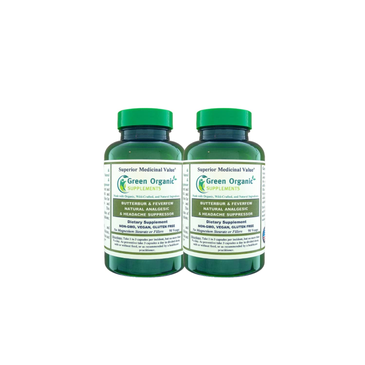 Amazon.com: Green Organic Supplements Butterbur, Feverfew, Analgesic ...