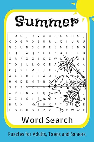 Summer Word Search Puzzle Book: Summer Themed Easy To Read Word ...