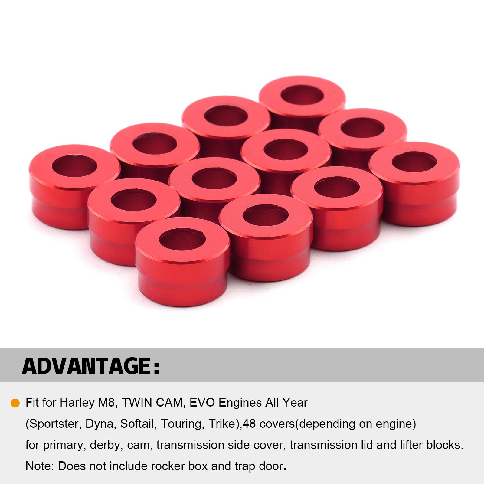 Snapklik.com : Engine Bolt Covers Toppers Caps Kit For Harley M8 Twin ...