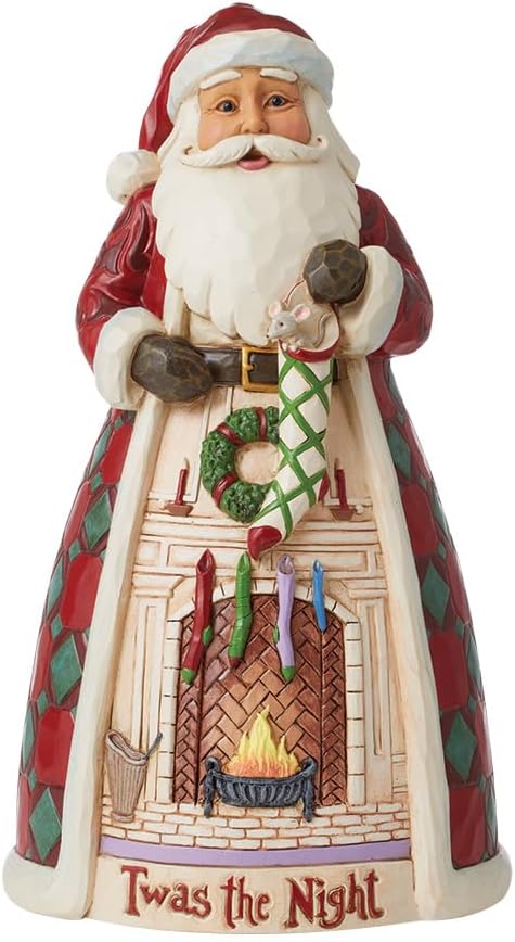 Enesco Jim Shore Tnbc Santa Fireplace Figurine : Amazon.co.uk: Home ...
