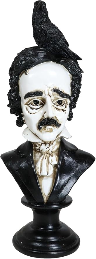 Amazon.com: Ebros Gift Gothic Day of The Dead Edgar Allan Poe Bust with ...