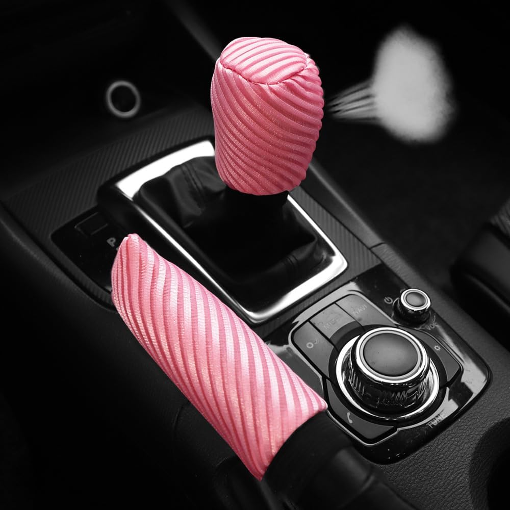 Amazon.com: Universal Handbrake Cover, 1set Gear Shift Knob Cover Set ...
