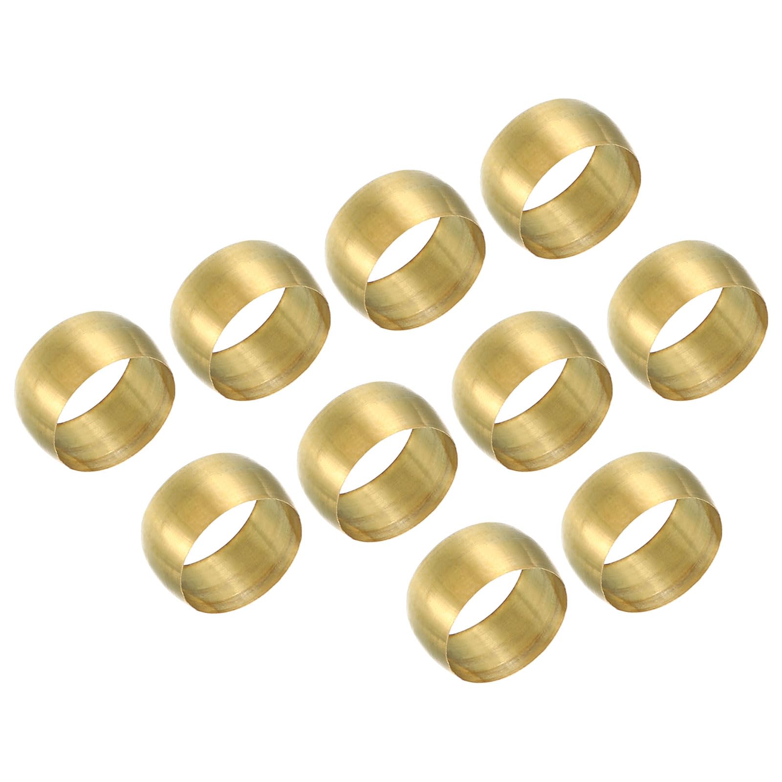 Snapklik.com : PATIKIL 10mm Tube OD Brass Compression Sleeves Ferrules