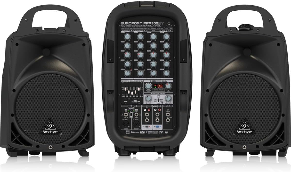 Amazon.com: Behringer Europort PPA500BT 6-Channel Portable PA System ...
