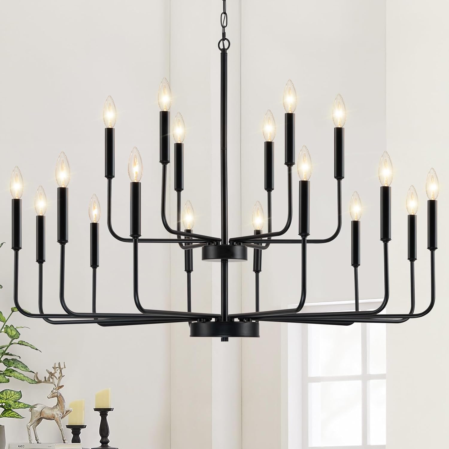 Black Chandeliers for Dining Room Light Fixture Over Table, Modern ...