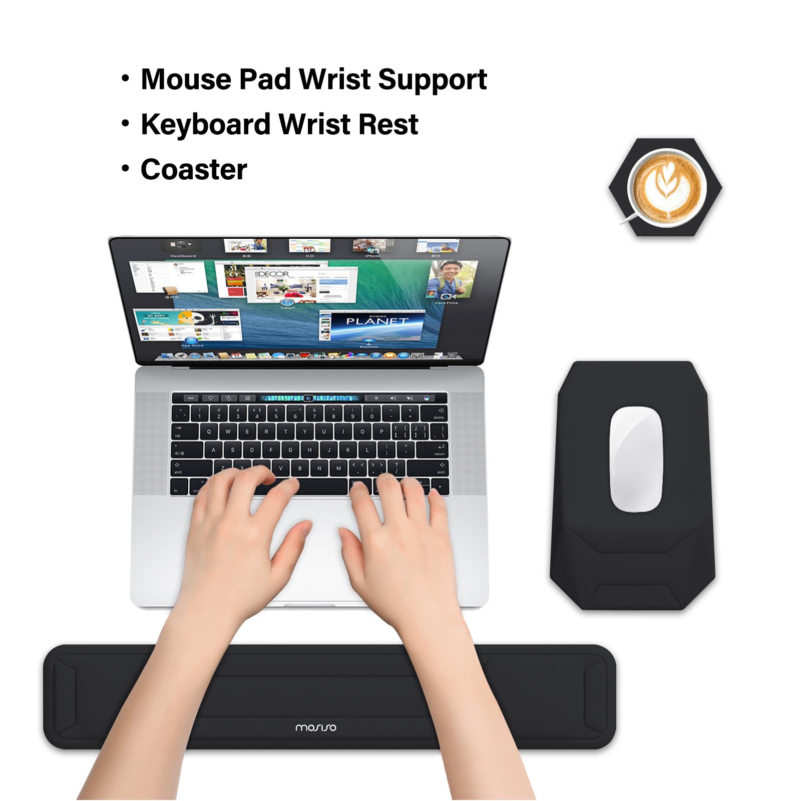 Snapklik.com : MOSISO PU Keyboard Wrist Rest&Ergonomic Slope Design ...