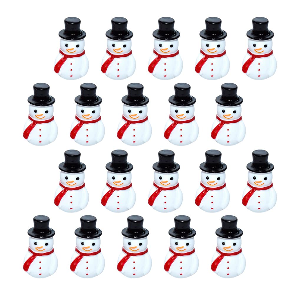 Amazon.com: Toddmomy 20pcs Christmas Snowman Micro Landscapes, Mini ...