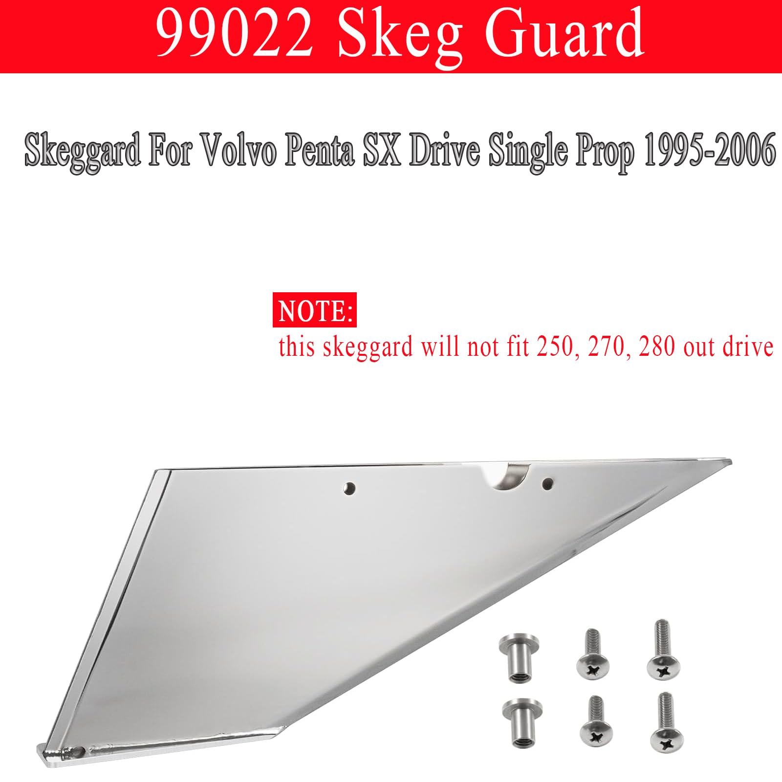 Marine Skeg Guard Stainless Steel Skeg Guard 99022 - Fits Volvo Penta ...