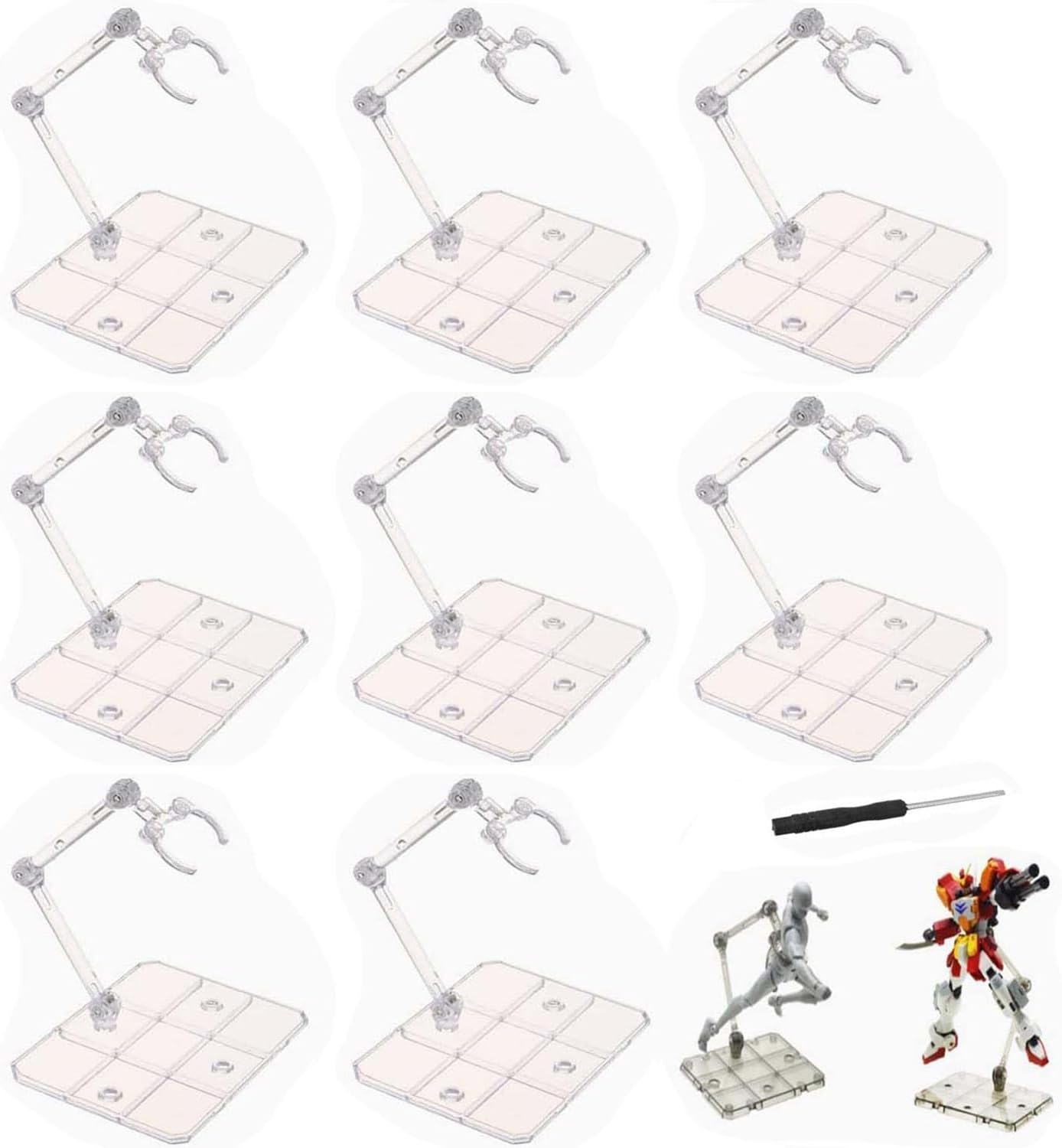 Junjjo 8-Piece HG144 Movable Action Figure Stand, Display Stand Base ...