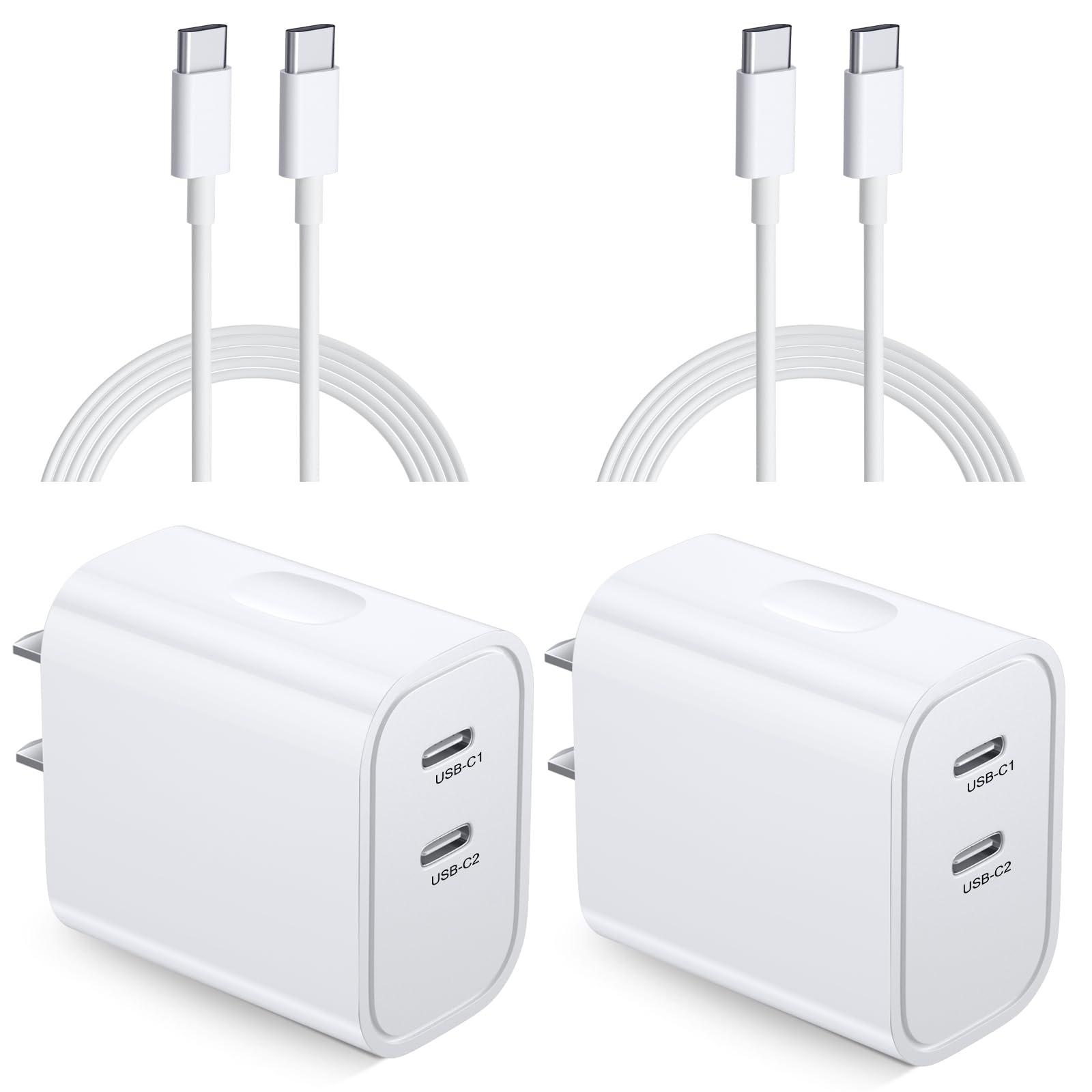 Amazon.com: Costyle iPhone 15 Charger, 2 Pack Dual USB C Charger Block ...