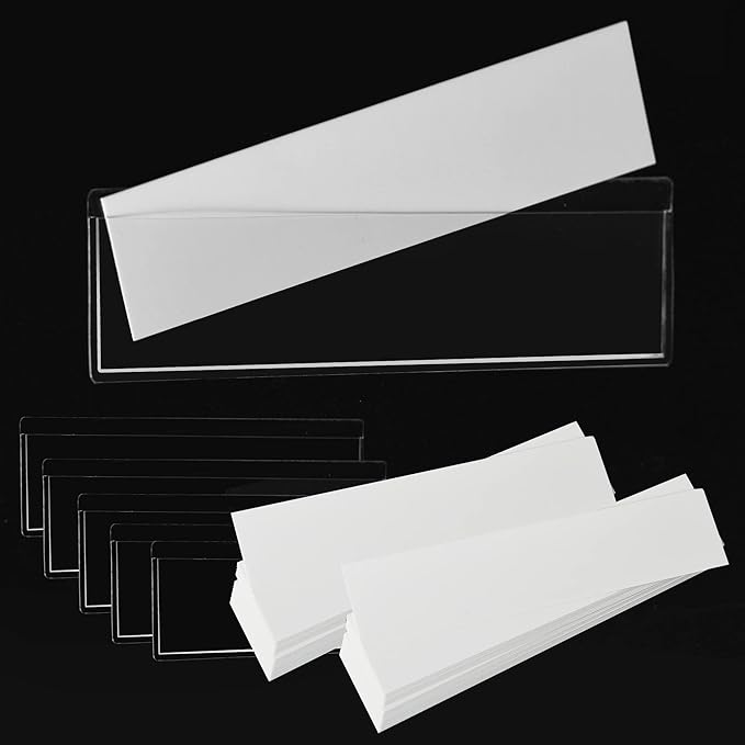Amazon.com : 60 Pieces Shelf Tag Label Holders with 100 Pieces Label ...