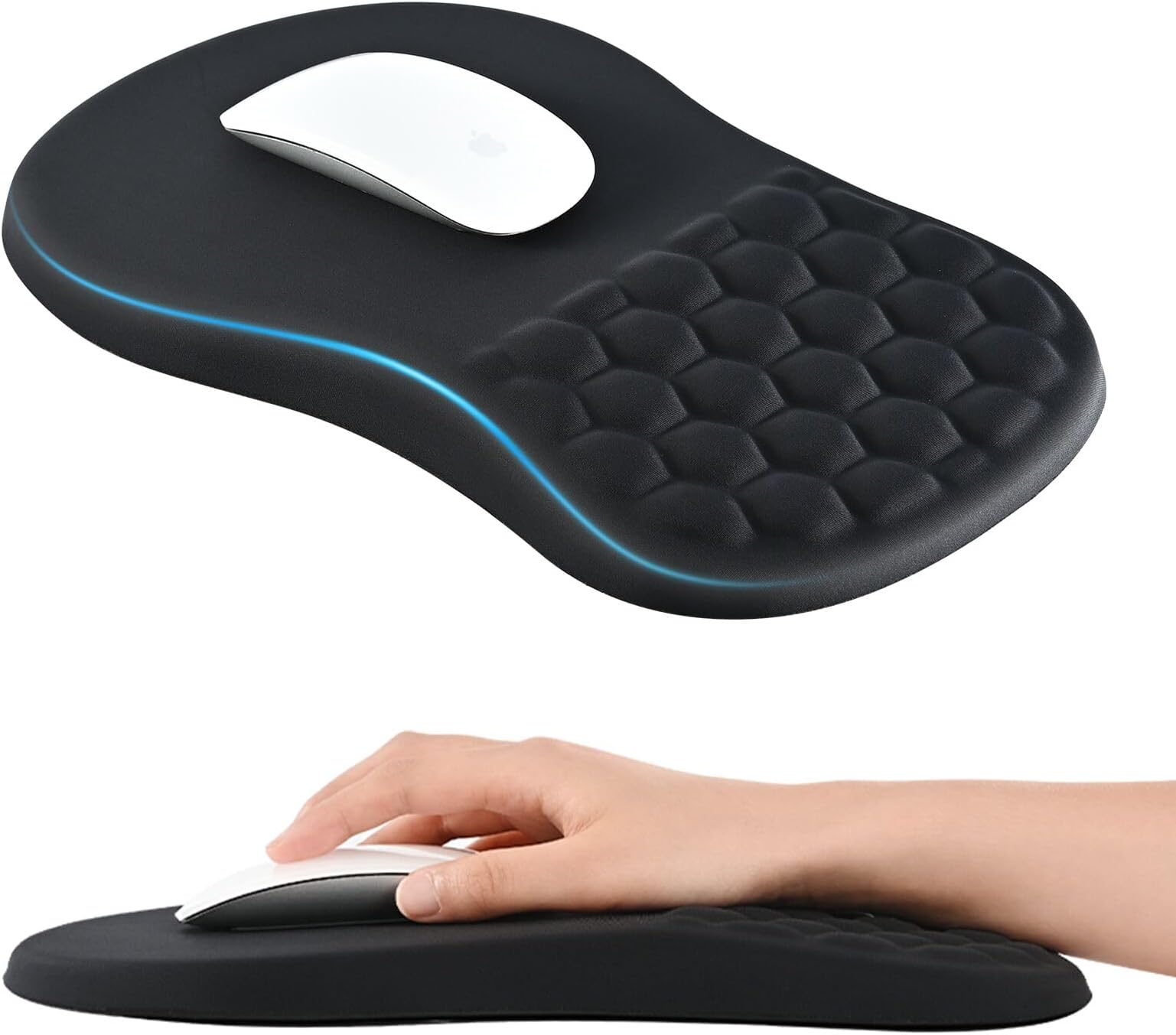 DAWRIS Ergonomic Mouse Pad Wrist Support with Massage Design Mouse Mat ...