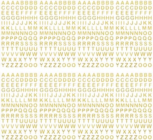 Amazon.com: YQQYG 8 Sheets Gold Letter Stickers, Mini, Self-Adhesive ...
