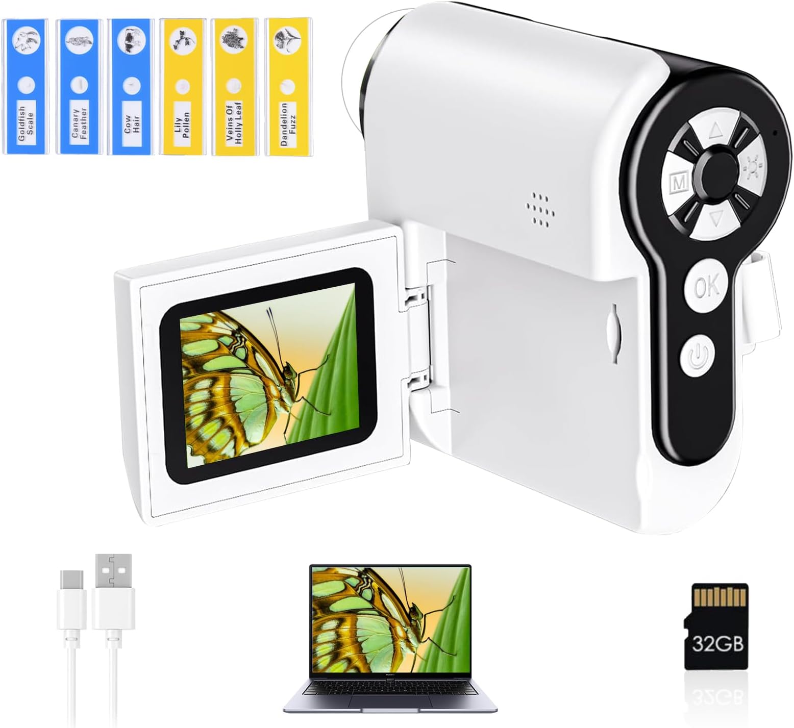 Amazon.com : Handheld Digital Microscope for Kids with 2 Inch LCD ...