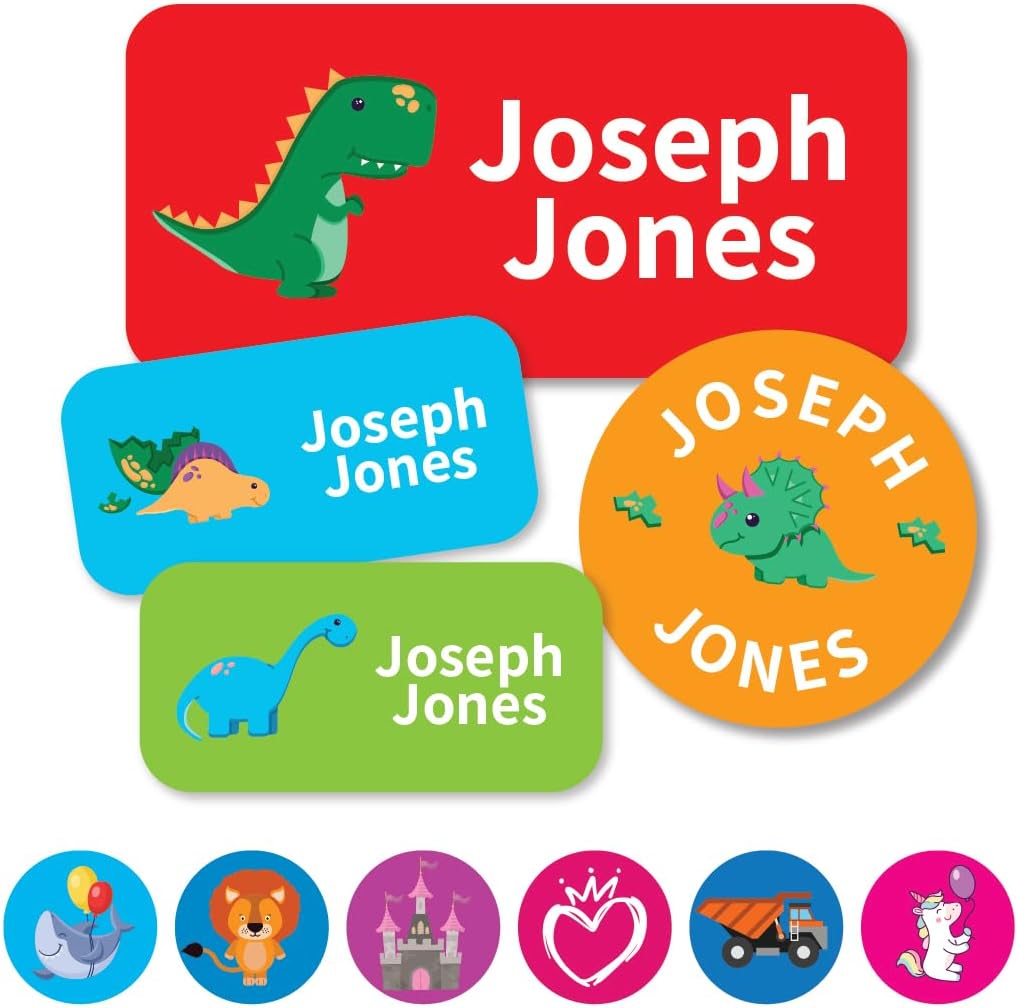 Amazon.com : Personalized Waterproof Name Labels for Kids Toddlers (136 ...