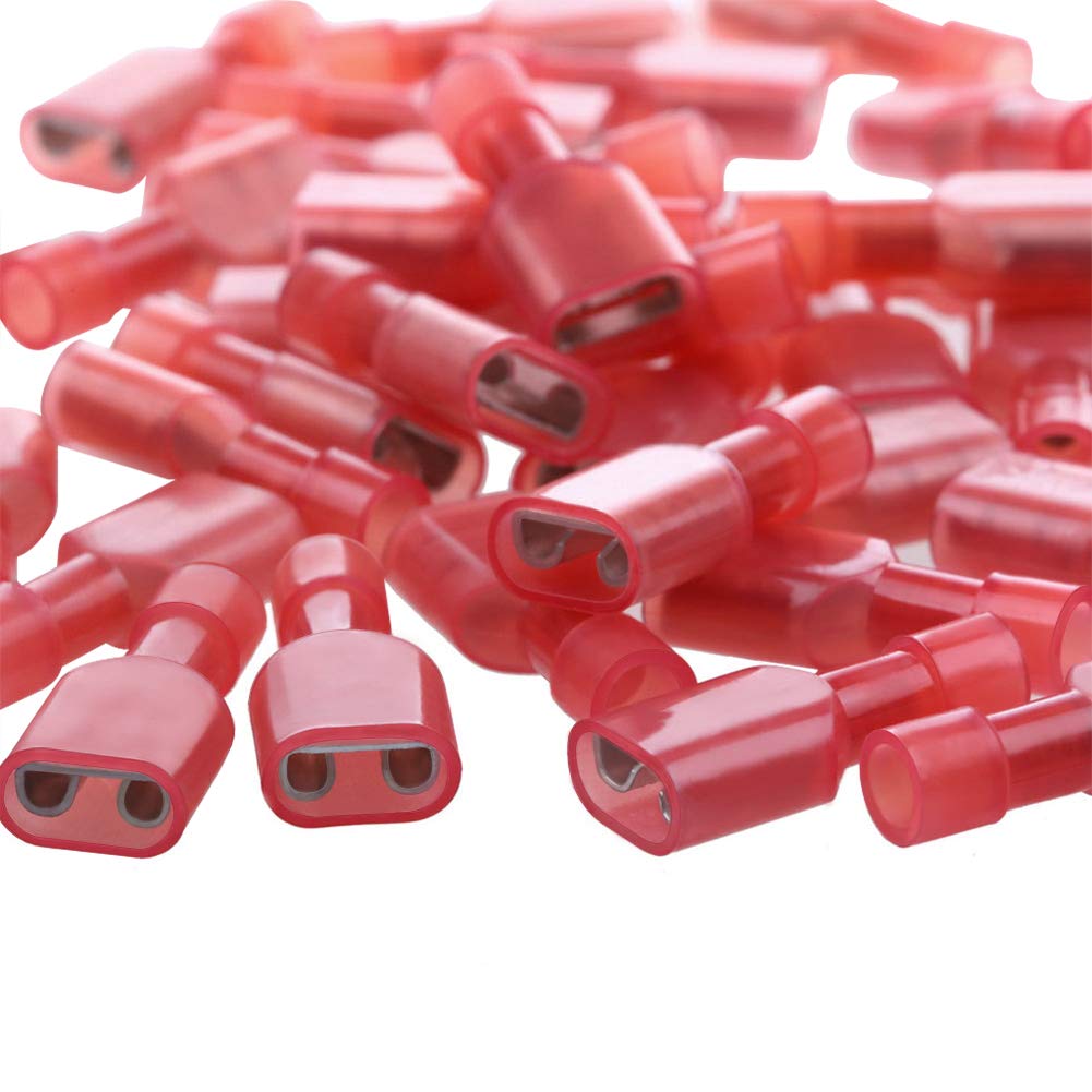 Snapklik.com : Female Spade Connector 22-16 Gauge 200PCS Nylon Fully ...