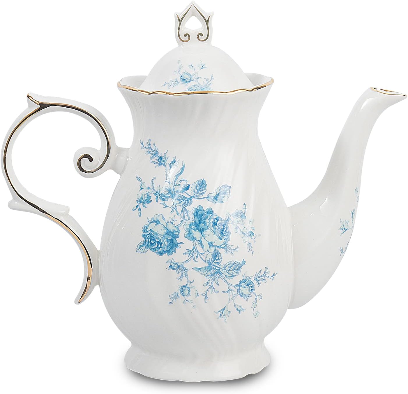 Amazon.com | Agyiuns tea pot ceramic, Porcelain teapot with lid, 38.8 ...