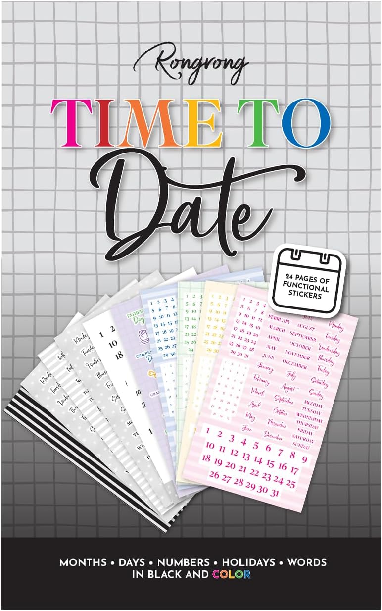 Amazon.com: Rongrong Time to Date Planner Stickers Book for Planners ...