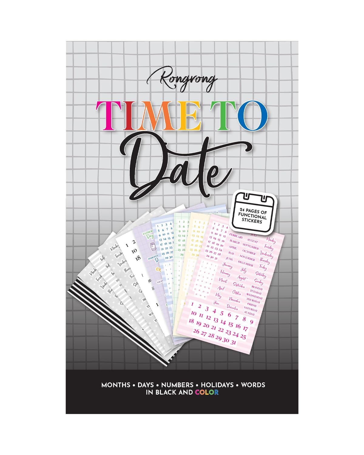 Amazon.com: Rongrong Time to Date Planner Stickers Book for Planners ...